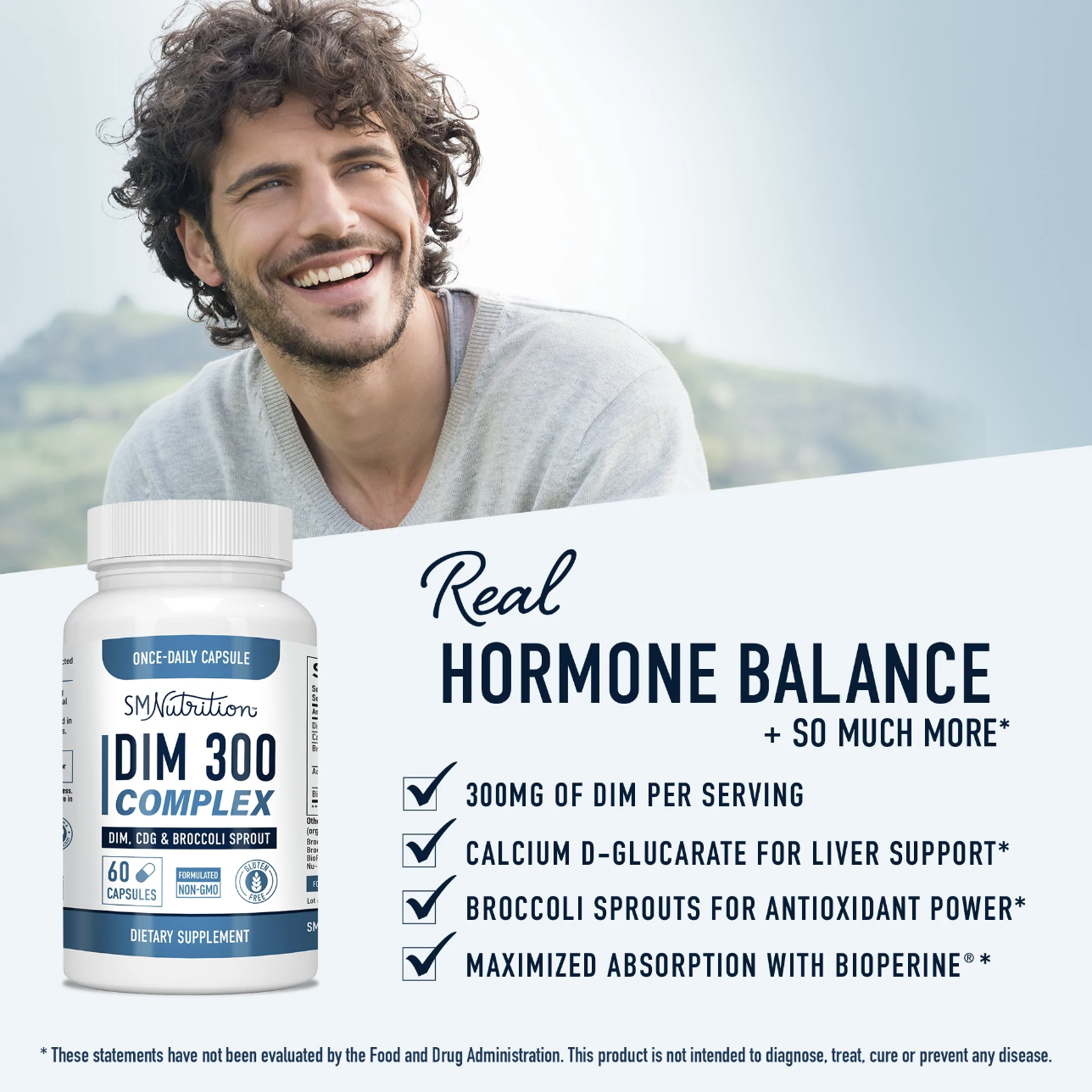 DIM 300 mg Complex, Smoky Mountain Nutrition กำจัดฮอร์โมนเอสโตรเจนชนิด ...